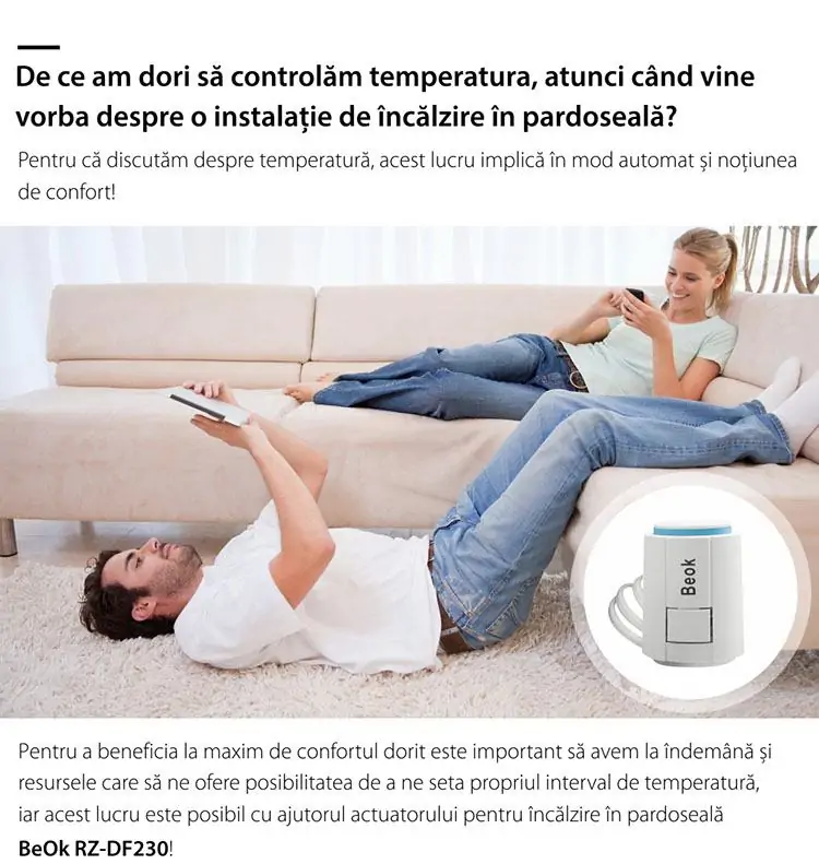 Actuator termic normal închis BeOk RZ-DF230-NC - 1smart.ro